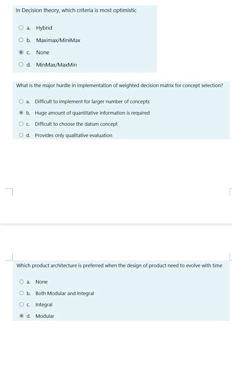 Solved In Axiomatic Design The Design Parameters Are