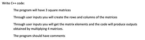 Solved Write C Code The Program Will Have Square Chegg
