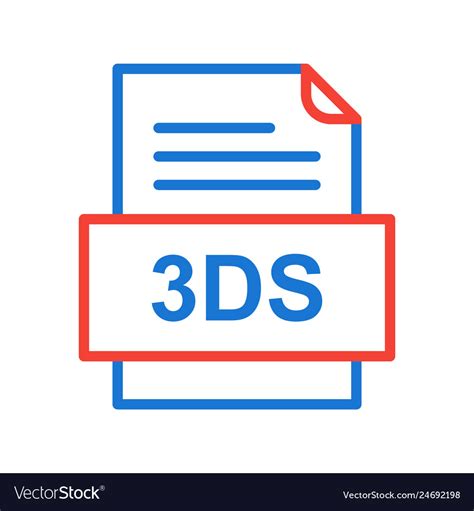 3ds File Document Icon Royalty Free Vector Image