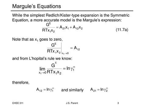 Ppt 7 Excess Gibbs Energy Models Powerpoint Presentation Free Download Id 4685383