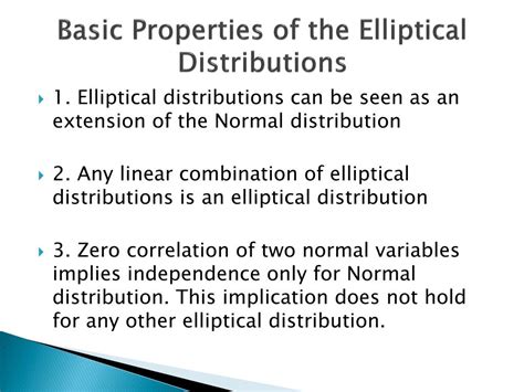 Ppt Elliptical Distributions Powerpoint Presentation Free Download Id 1283736