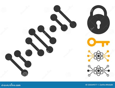 Flat Genome Code Vector Icon Image Stock Vector Illustration Of