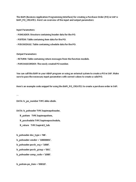 the bapi for po uploader pdf