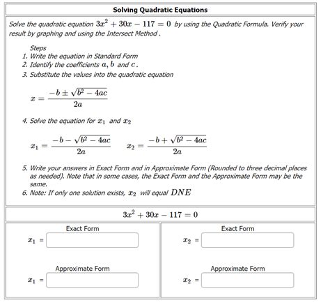 Solved Solving Quadratic Equations Solve The Quadratic Chegg Com