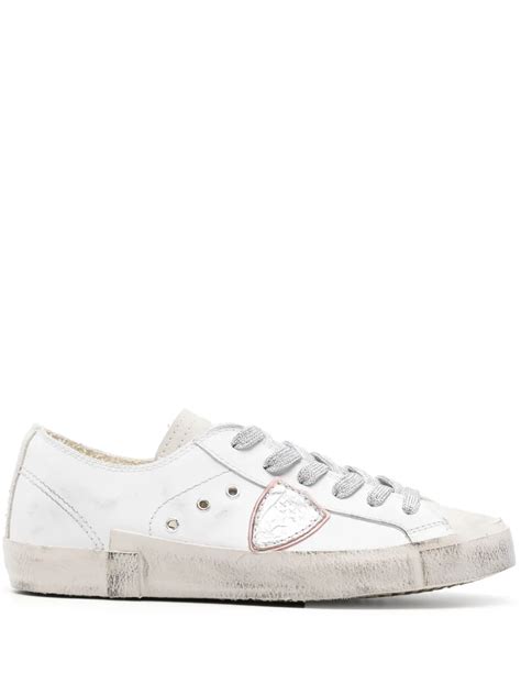 Philippe Model Paris Paris Logo Patch Sneakers White Farfetch