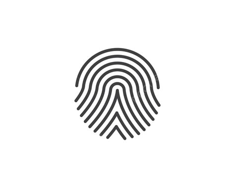 Fingerprint Illustration Vector Template Biometric Scan Security Vector
