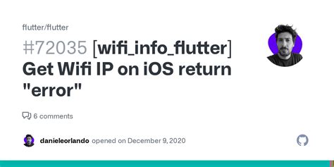 Wifiinfoflutter Get Wifi Ip On Ios Return Error · Issue 72035