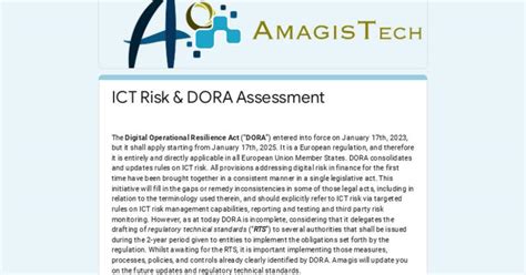 Ict Risk And Dora Assessment Filippo Langella