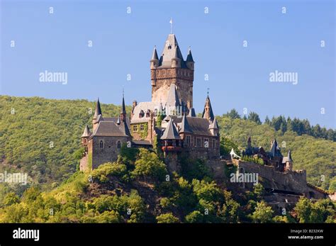 Castle On Hill Reichsburg Castle Cochem Zell Rhineland Palatinate