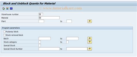 LS SAP Tcode Block Quants