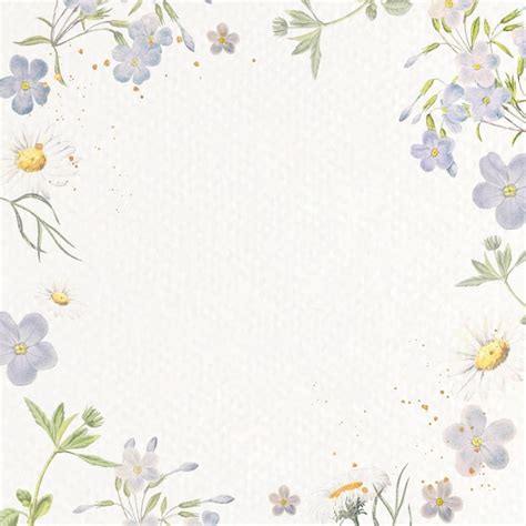 빈 꽃 프레임 디자인 벡터 프리미엄 벡터