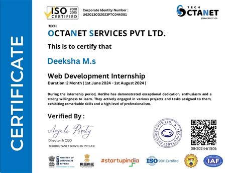 Deeksha Ms On Linkedin Webdevelopment Internship Html Css