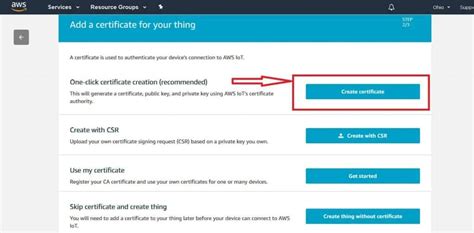 AWS Iot Certificate NerdyElectronics