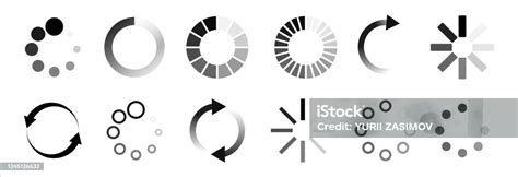 로드 아이콘입니다 서클 웹 사이트 버퍼 로더 또는 프리로더로드 벡터 다운로드 또는 업로드 상태 아이콘 그래픽 프린트에 대한 스톡 벡터 아트 및 기타 이미지 Istock