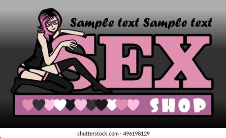 Sex Shop Signboard Sexual Girl Pink Stock Vector Royalty Free Shutterstock