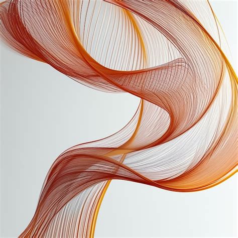 An Abstract Line Art Design Where Long Flowing Curves Intertwine And Overlap Premium Ai
