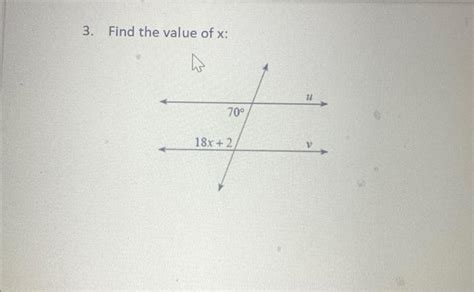 Solved Find The Value Of X Chegg Com
