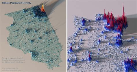 Boldly Contrasted Maps By Spencer Schien Visualize Population Density Data — Colossal Trendradars