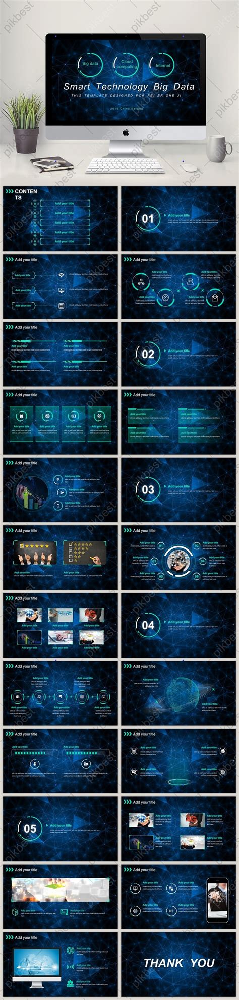 Keren Teknologi Pintar Big Data Internet Cloud Computing Ppt Template Powerpoint Pptx Unduhan