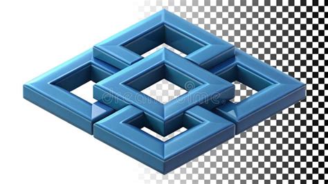 Blue Square Maze Icon Puzzle Symbol For Games And Problem Solving Png