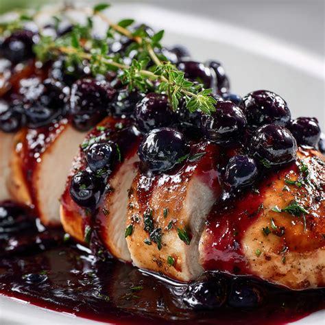 Blueberry Thyme Chicken With Balsamic Pan Sauce Dishmadeeasy