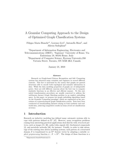 Pdf A Granular Computing Approach To The Design Of Optimized Graph