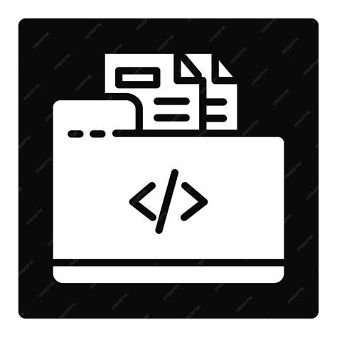Premium Vector Coding Folder Icon