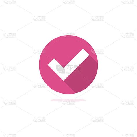 紫色检查标记矢量插图