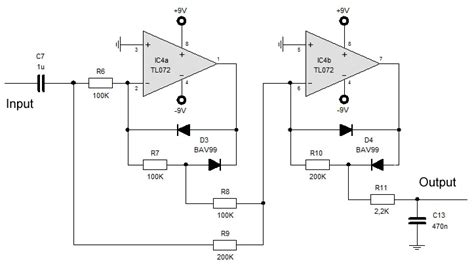 How To Adjust The Offset Of A Full Wave Precision Rectifier Electrical Engineering Stack Exchange