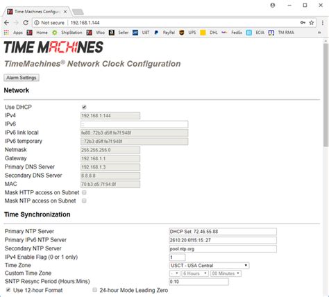 PoE NTP Digital Wall Clocks TimeMachines Inc
