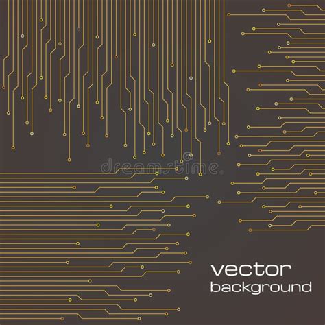 Abstract Technological Blue Background With Colorful Elements Of The