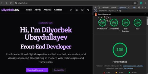 frontend webdevelopment portfolio reactjs tailwindcss developer… dilyorbek ubaydullayev