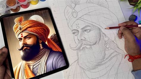 How To Draw Chhatrapati Shivaji Maharaj Shivaji Drawing Outline