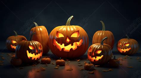 3d 렌더링된 호박 배경에 으스스하고 사랑스러운 미소가 있는 불길하고 달콤한 할로윈 컬렉션 사랑 배경 불길 배경 만화 유령 배경 이미지 Hd 사랑 불길 만화