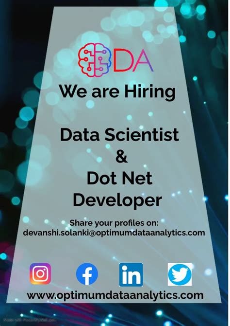 Optimum Data Analytics On Linkedin Hiring Hiringimmediately Hiringnow Hiringtalent