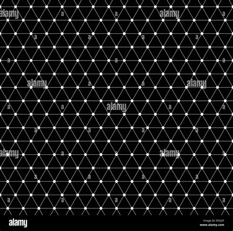 Abstract Grid Mesh Pattern With Nodes Seamlessly Repeatable Abstract Monochrome Vector Texture