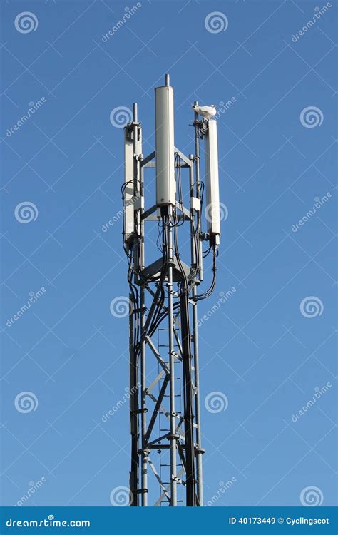 Three Sector Mobile Telephone Base Station On Lattice Girder Tower