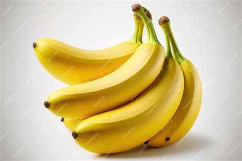 Premium Ai Image Bananas Grouped Together And Isolated On A White Backdrop Clipping Path
