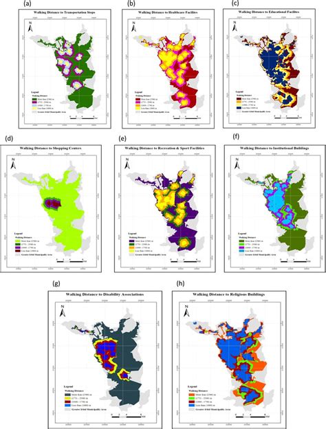 Separate Analytical Maps Of Accessibility Based On Each Influencing