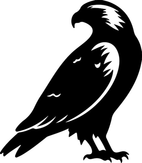 черно белый рисунок птицы с белым фоном Премиум векторы