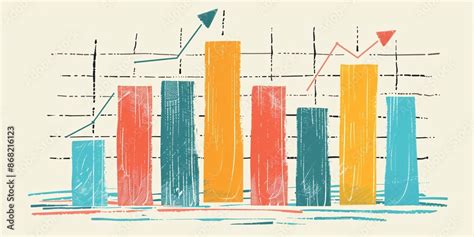 Hand Drawn Visual Representation Of Numerical Data Using Bar Graphs Stock Illustration Adobe