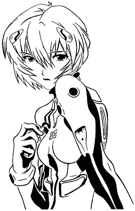 Rei Ayanami Stencil By Longquang On Deviantart