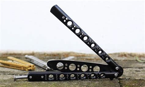 Нож тренировочный складной для флиппинга не острый Black с клипсой Тактическое снаряжение