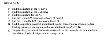 Solved Problem 2 Suppose The Economy Is Given By The