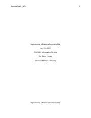 LabReportFile Docx Running Head LAB Implementing A Business Continuity Plan July