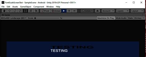Distort Text Proportions With Screen Size Unity Engine Unity Discussions