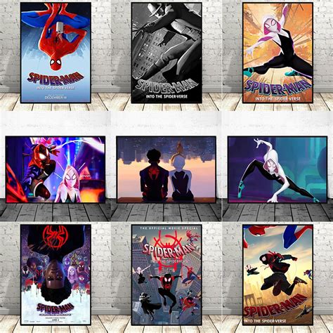 Miniso Affiche D Art D Coratif Marvel Smile Hero Spider Man Peinture Sur Toile Impression Murale