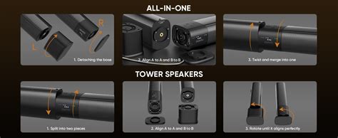 Amazon Com Saiyin Sound Bar For Smart TV With Subwoofer 100W Detachable Soundbar Home Theater