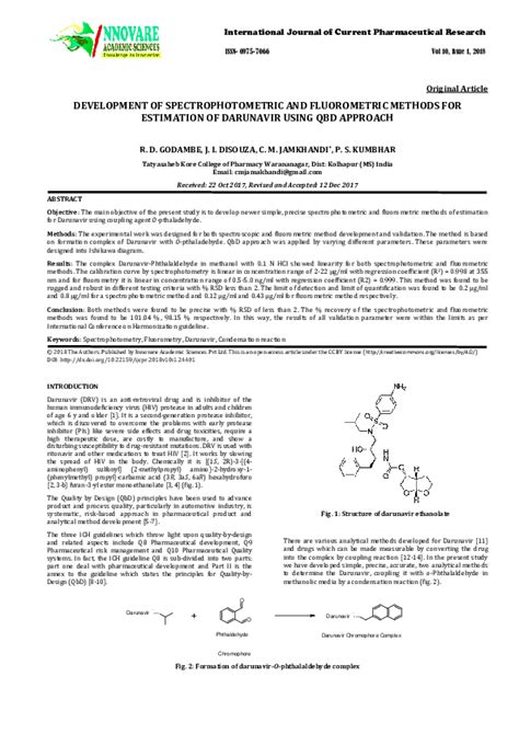 pdf development of spectrophotometric and fluorometric methods for