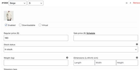 How To Create A Variable Product Sizes For Example Pomatio Web